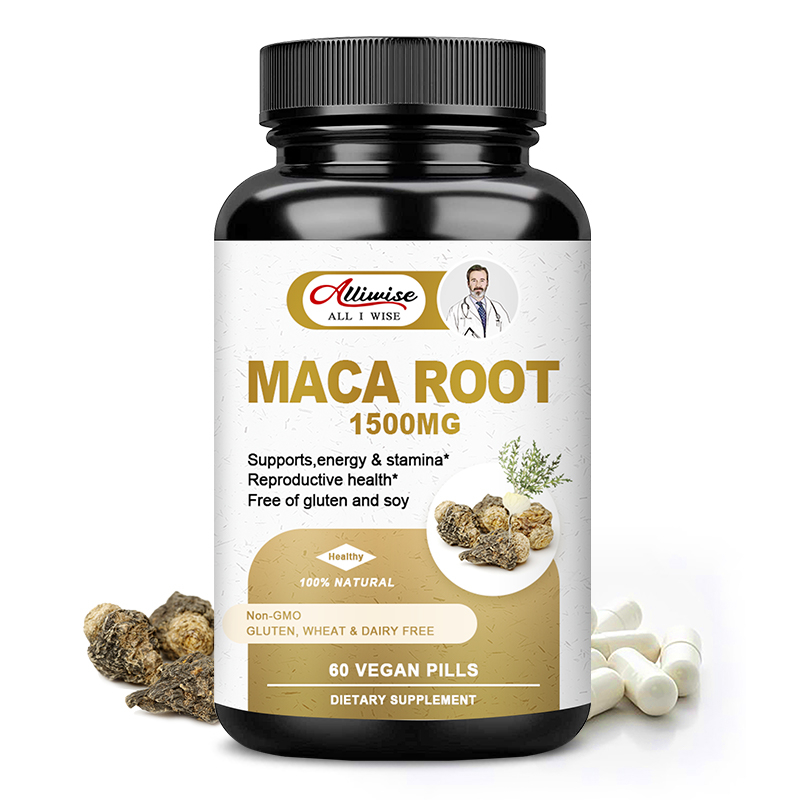 Alliwise maca capsule maca root supplement support mood,enhance energy ...