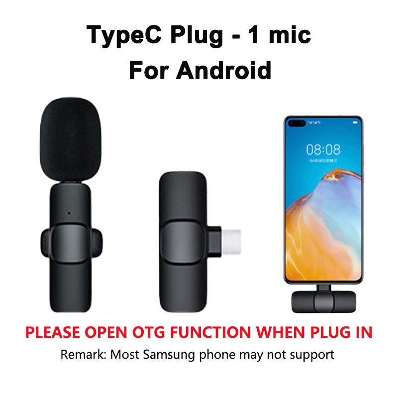 K9 Wireless Microphone for phone Lavalier Microphone Live Vlogging ...