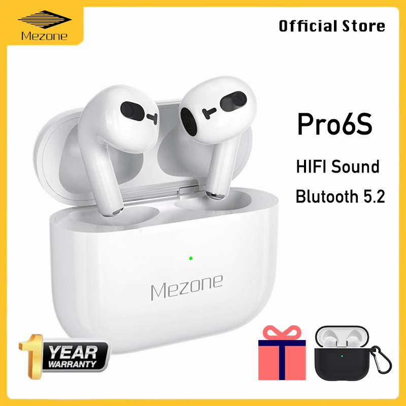 Mezone TWS Pro6S Wireless Bluetooth Earphones HIFI Sound Earbuds Noise Cancel Waterproof Game ...