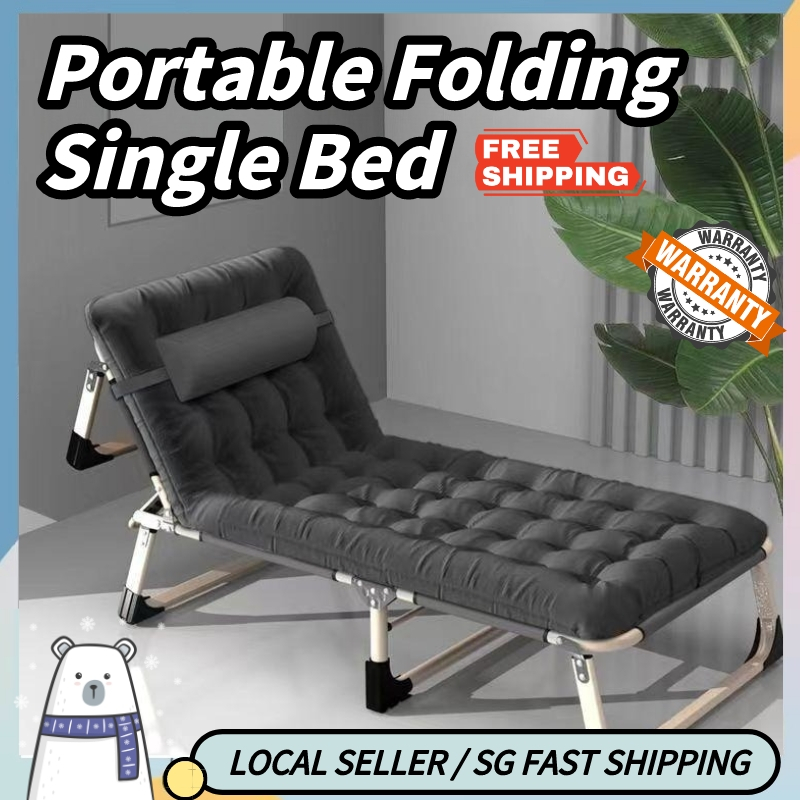 SG Stock Japanese Portable Folding Single Bed 75cm Wide Surface ...