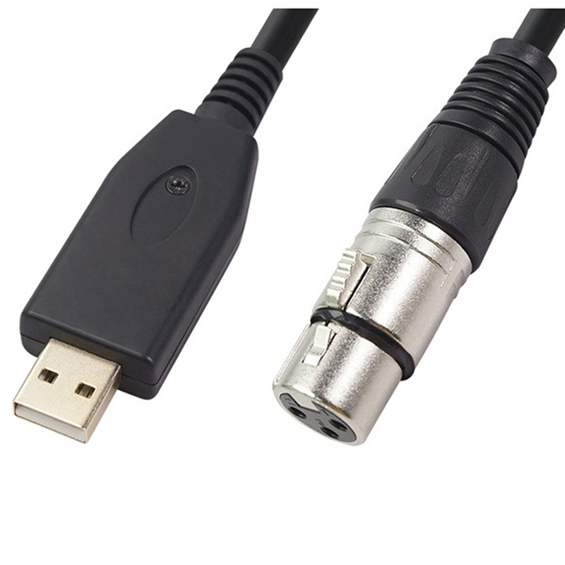 3m USB Male to 3-Pin XLR Female Microphone Studio Audio Mic Link ...