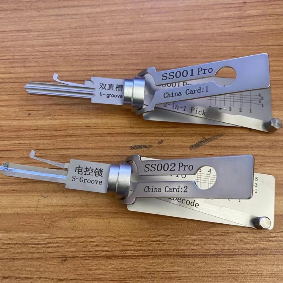 2 in 1 Locksmith Tool Lock Pick Decoder Unlock for Car Door Locks ...