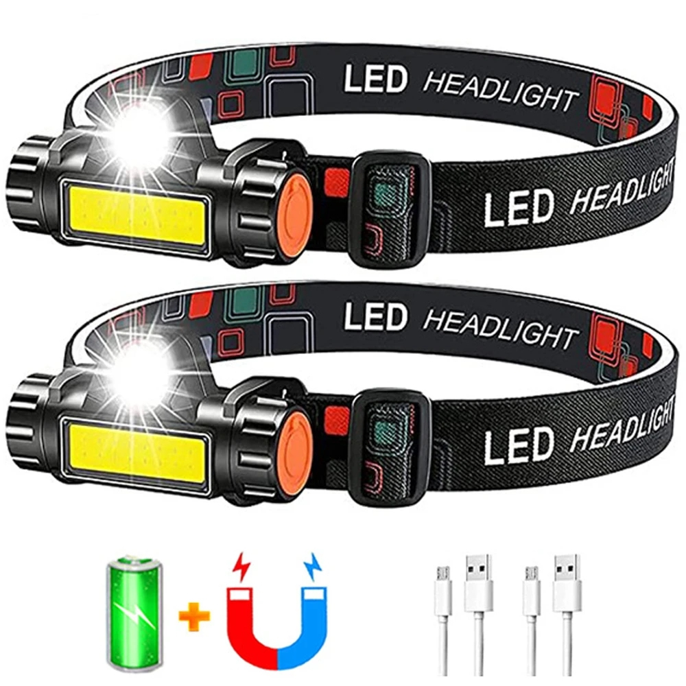 ALLYN Multifunctional Waterproof Powerful LED Headlamp XPE + COB USB ...