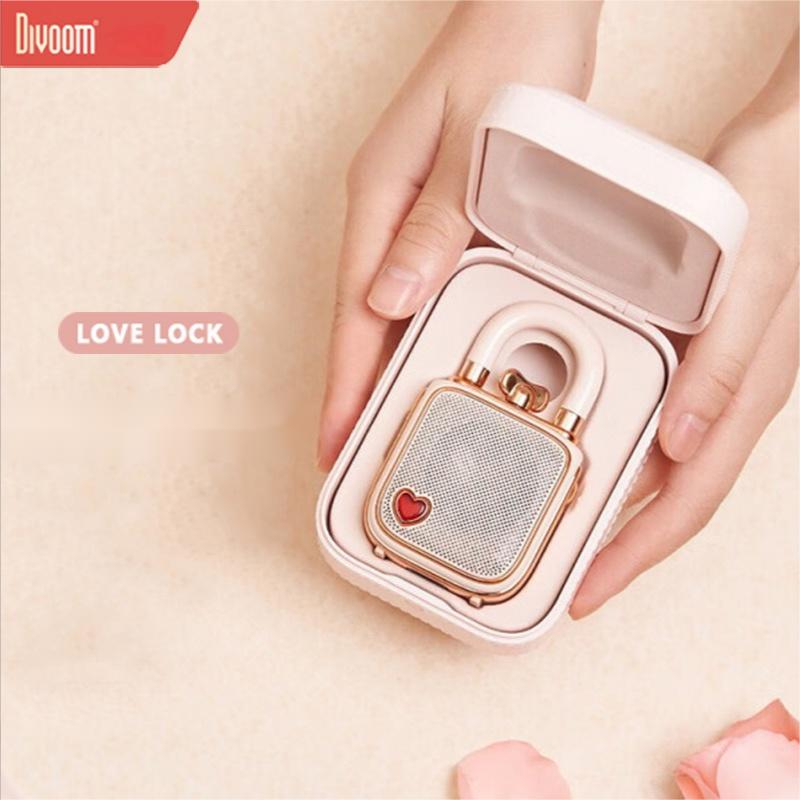 DIVOOM LoveLock Bluetooth Speaker Concentric Lock Bluetooth Speaker tws Series Cute Mini Speaker ...
