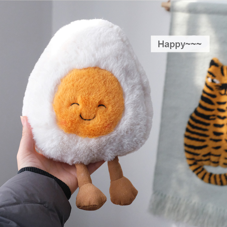 Fluffy Super Soft Boiled Egg Plush Cuddly Plushies Doll Stuffed Food ...