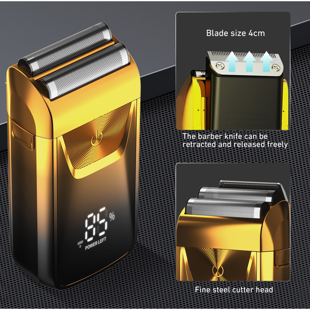 Imitation metal Gradient Electric Shaver For Men Foil Shaver Razor ...