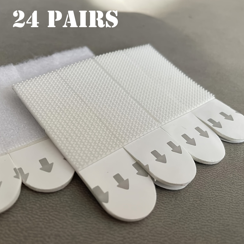 12/24pairs Double-sided Adhesive Strip Non-destructive Hanging Wall ...