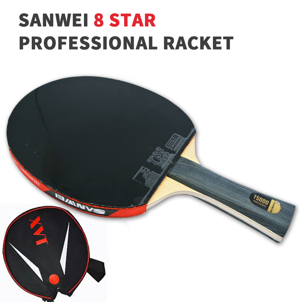 SANWEI 8 star Carbon Fiber Professional Table Tennis Racket/ ping pong ...
