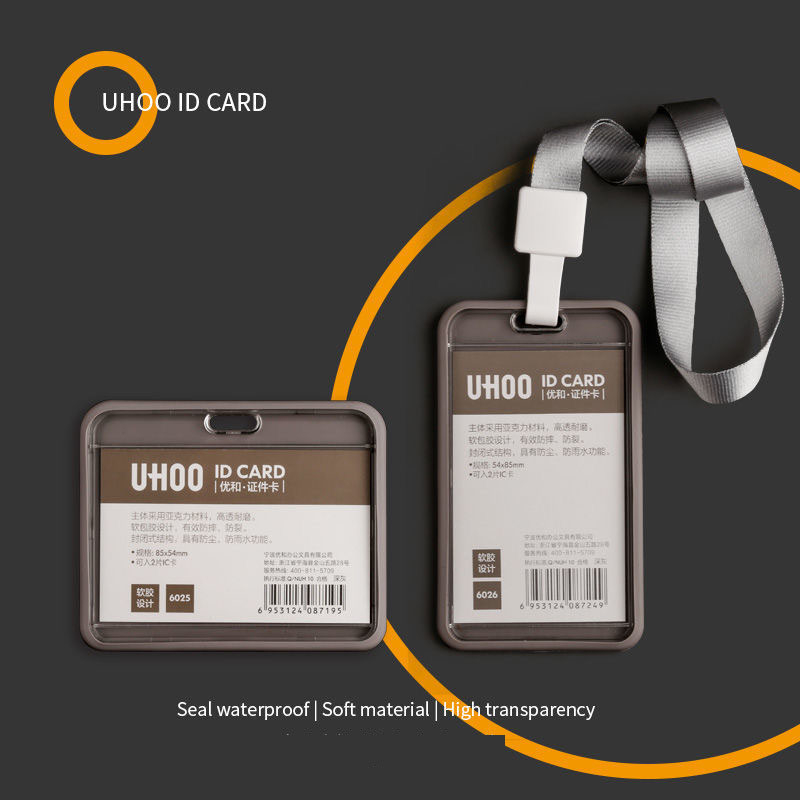 Transparent Card Case With Hanging Neck Long Lanyard For Protection ...