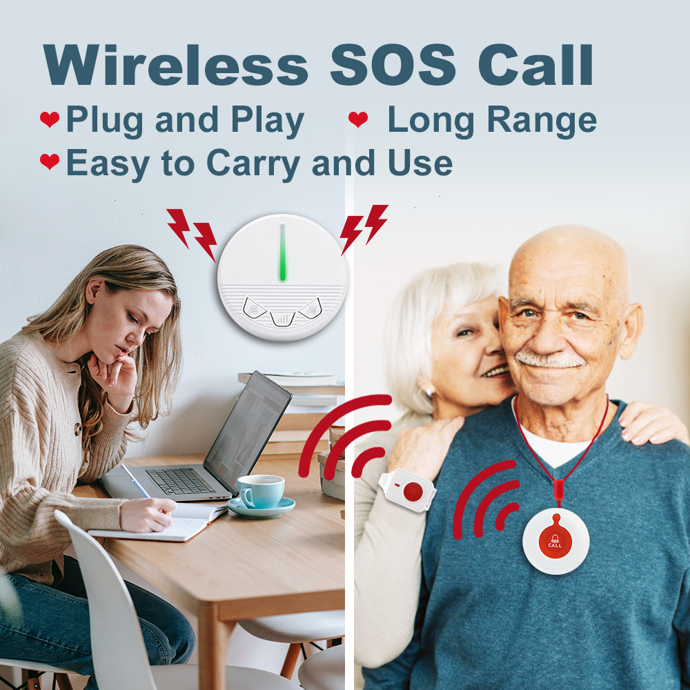 Ycall Caregiver Pager Alarm Emergency Elderly WirelessHospital Pagers ...