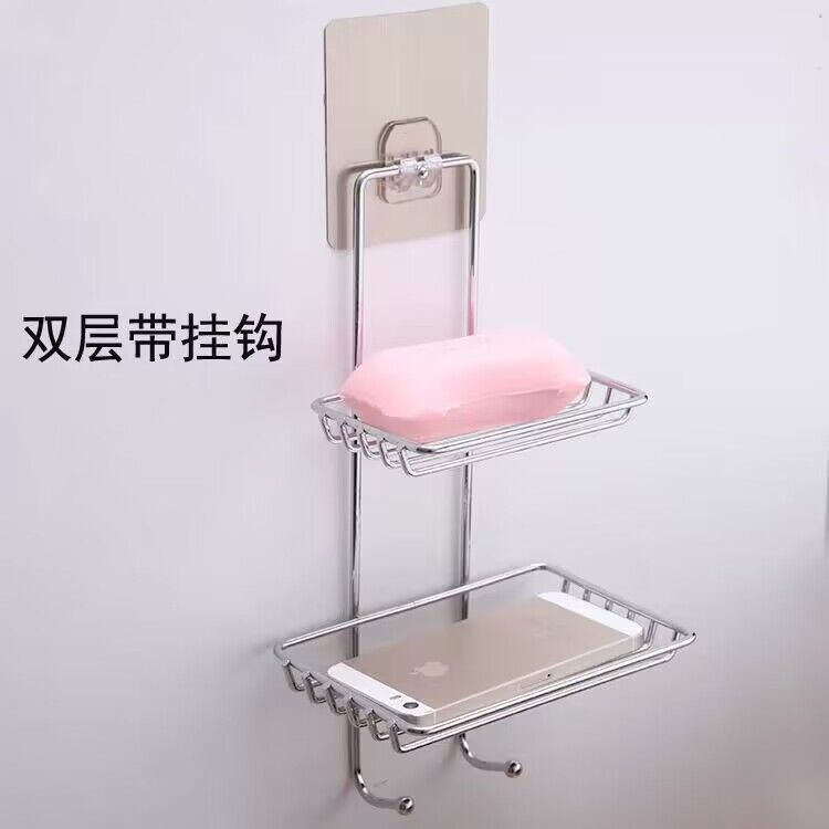 🇸🇬Free shipping🇸🇬 Stainless Steel Bathroom Rack 2-story Wall Hanging ...