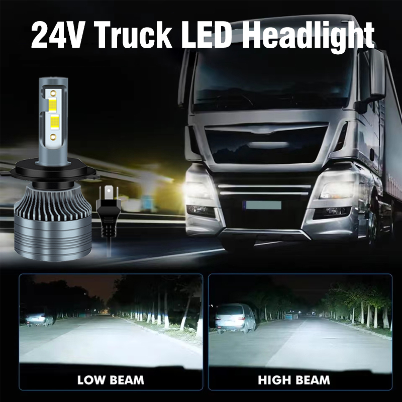 24V Truck LED Headlight H7 Led H11 H1 H4 Led Headlight Lamp 9005 9006 ...