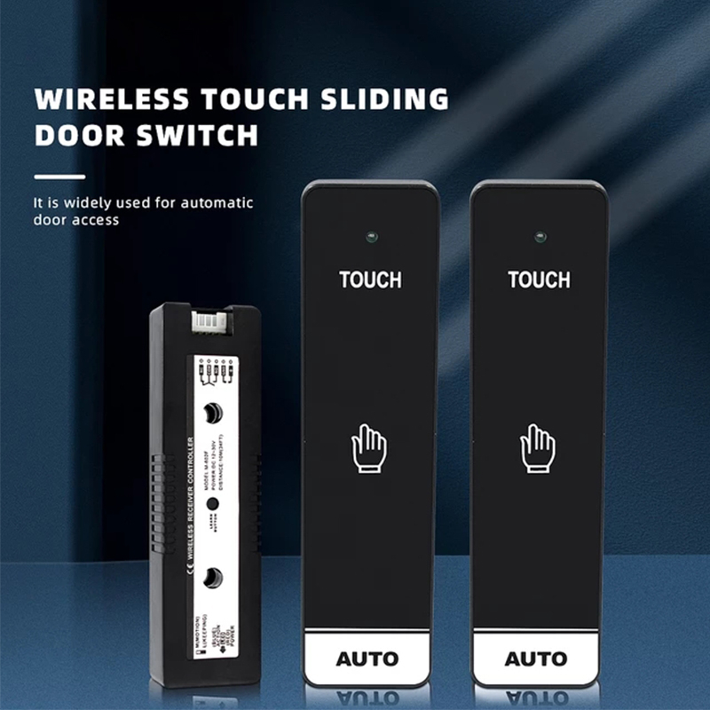 Wireless 2.4G Exit Button Switch NO/NC/COM Auto Door System Push Exit ...