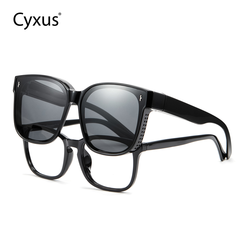 Cyxus Polarized Wraparound Sunglasses For Women Men Fit Over Light ...