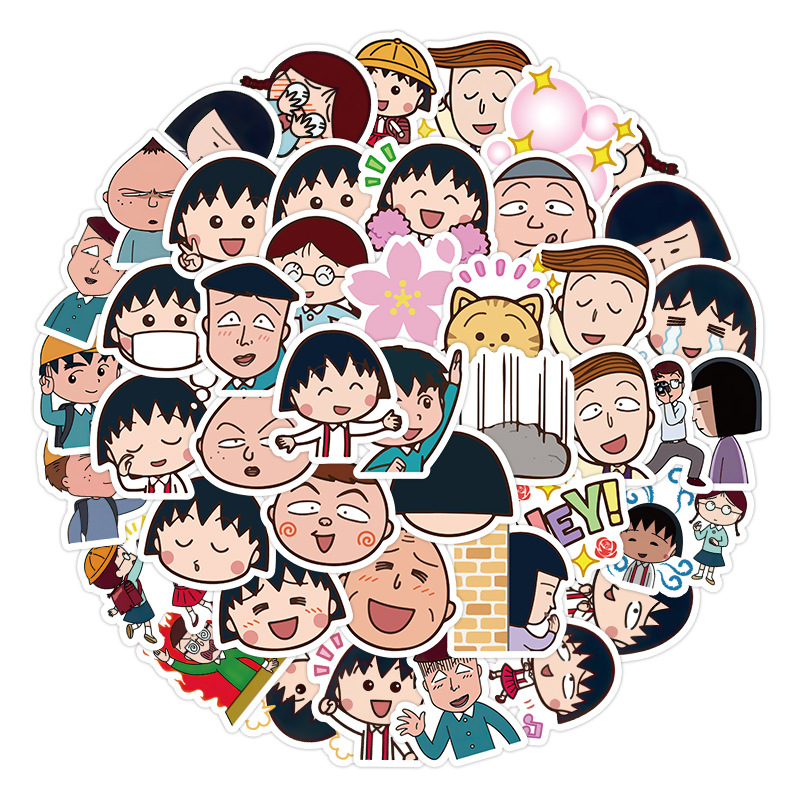 60 pcs Japan Anime Chibi Maruko Chan Waterproof Stickers | Shopee Singapore