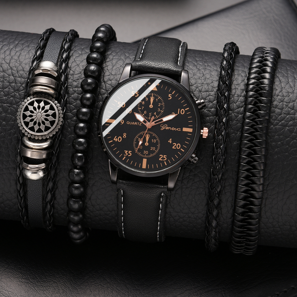 Fashion Men Watch Versatile Business Men Belt Watch Quartz Watch ...