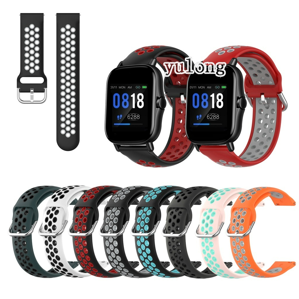 For AXTRO Fit3/AXTRO Fit4/Actxa Tempo 4C/Actxa Tempo 5C 20mm Silicone Strap AXTRO Fit 3 4 for ...