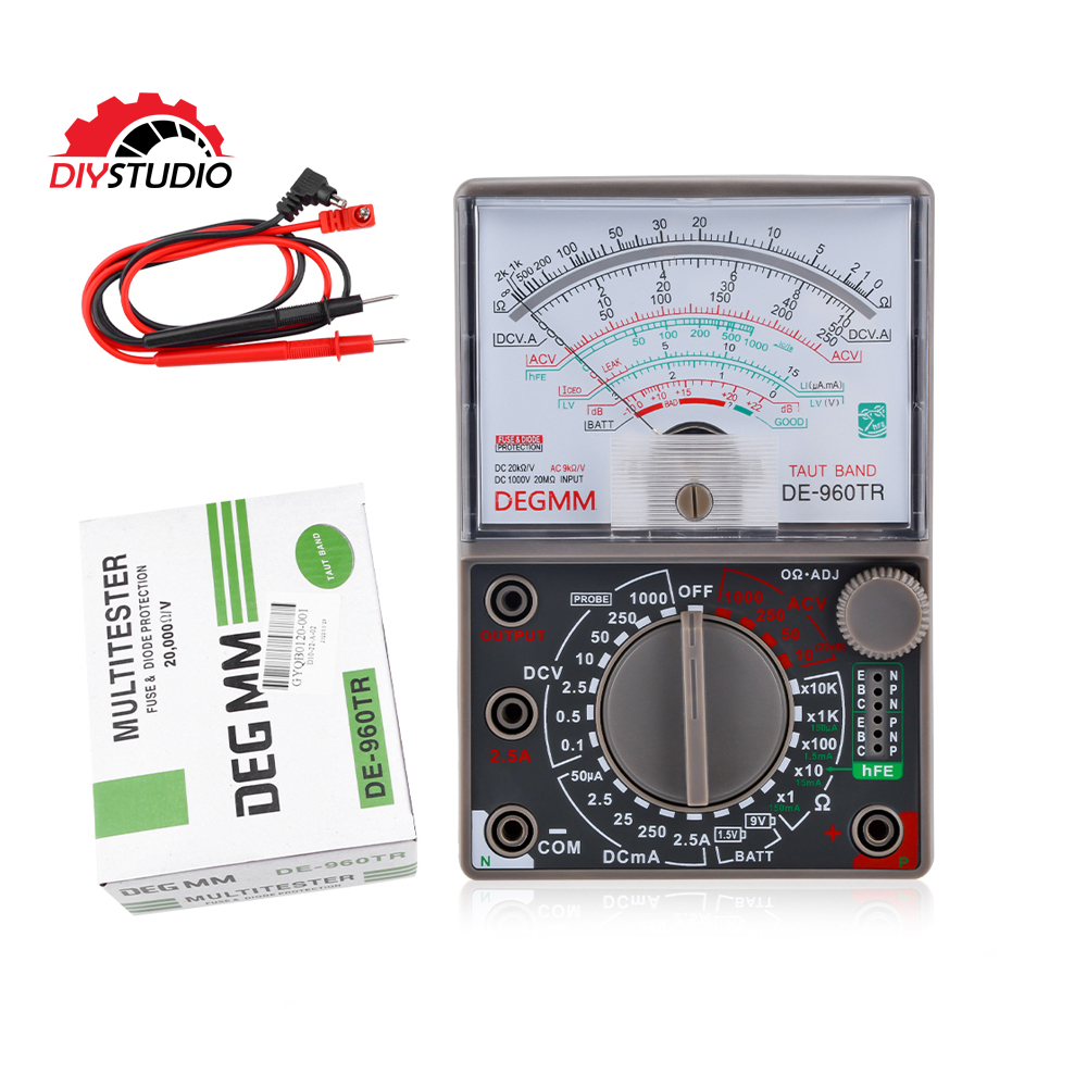 DiyStudio E-960TR Pointer Mechanical Multimeter 5 Functions Analog ...