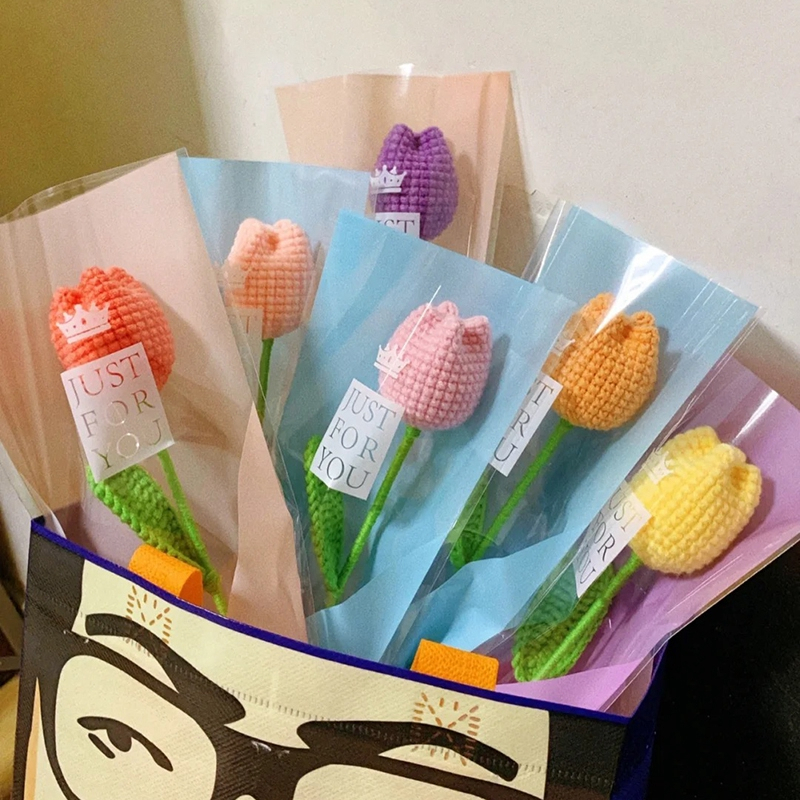 🇸🇬Ready Stock🇸🇬Ins Bouquet Heart Shape Tulip Flowers Flower Hand Home Bouquet Valentine's Day ...