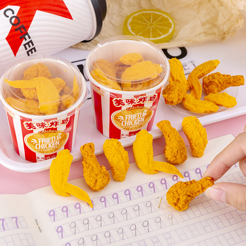 Simulation Food Eraser Family Bucket Fried Chicken Burger Eraser ...