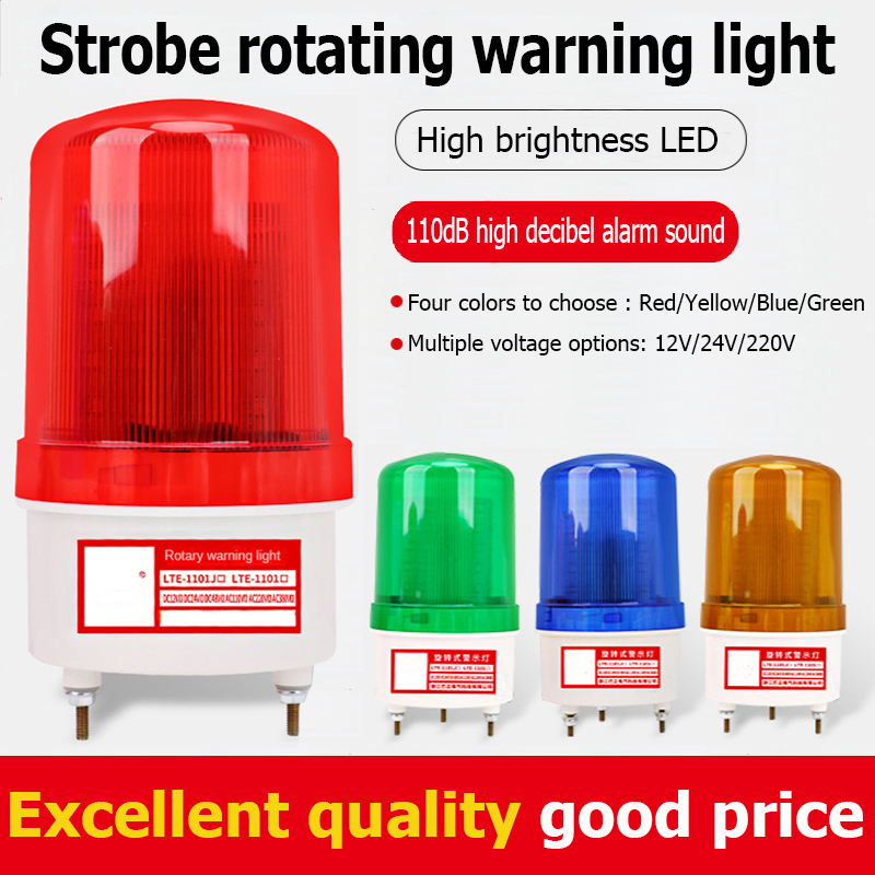 LED Rotary strobe warning light Machine alarm light 220V/24V/12V D1101 ...