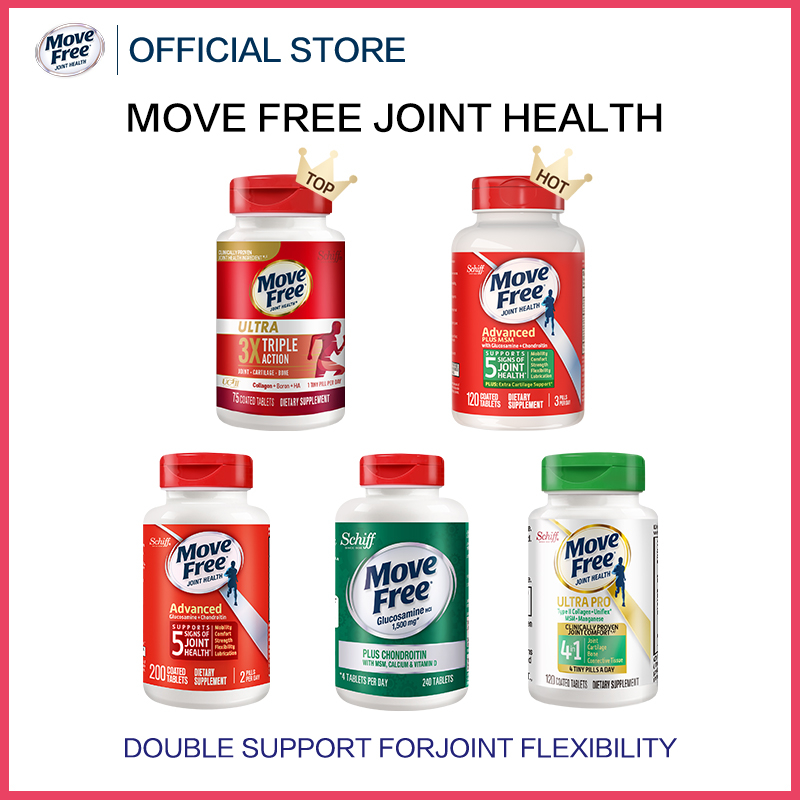 Move Free Joint Health,Type II Collagen, Boron HA Ultra Triple Action ...