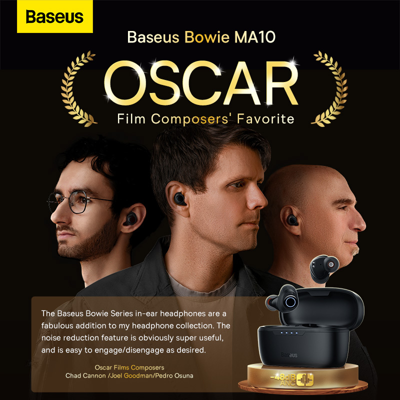 Baseus MA10 Wireless Earbuds, 140H Playback -48dB Active Noise ...