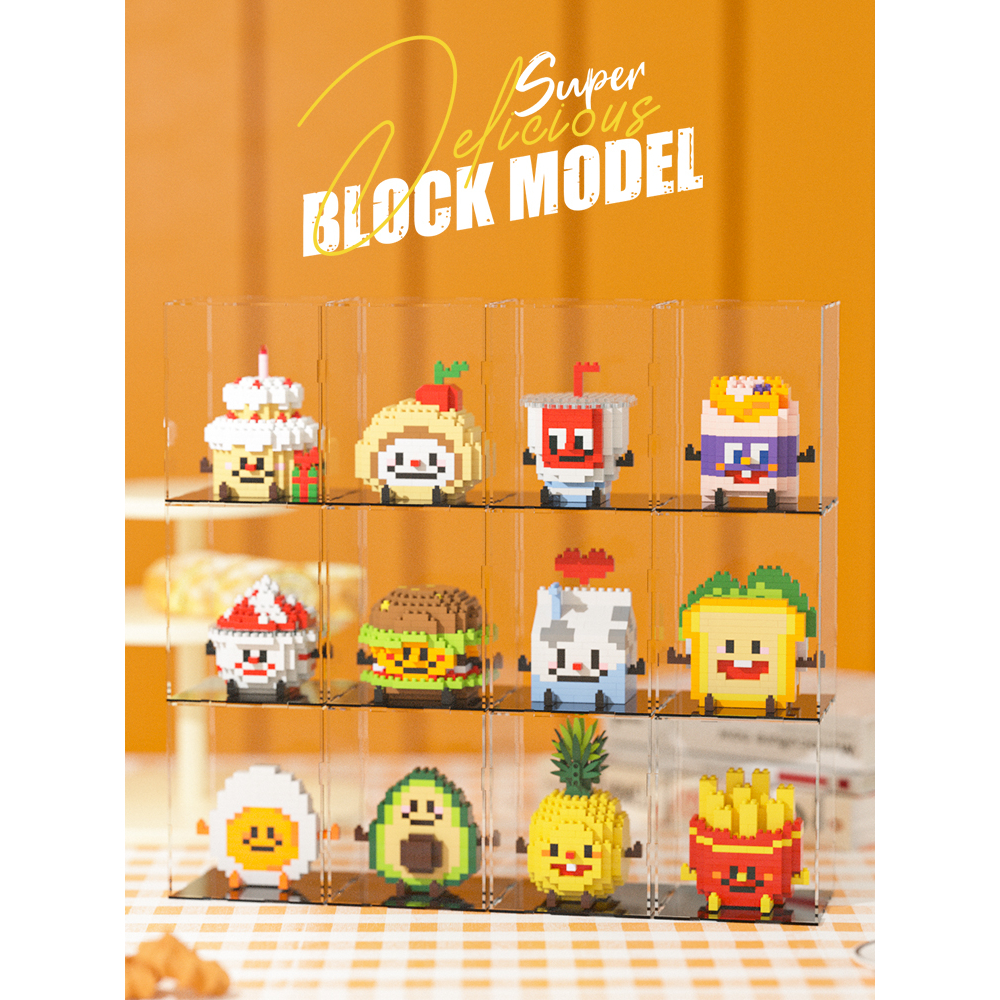 Various cute food series children's building block toys gifts | Shopee ...