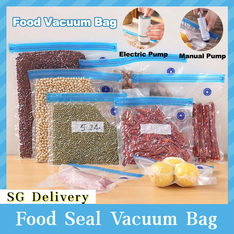 [SG Seller] Food Vacuum Bag Food Storage Bag Compressed Reusable Food ...