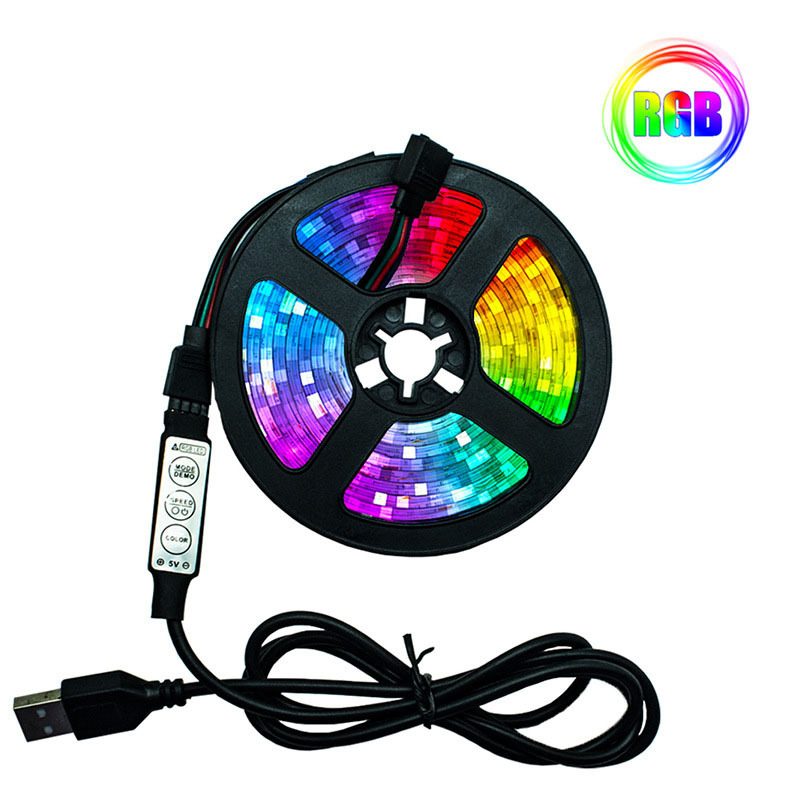 【SG Stock】5050 RGB LED Strip Light 1M/2M/3M/5M/10M/15M 24 Key Control ...