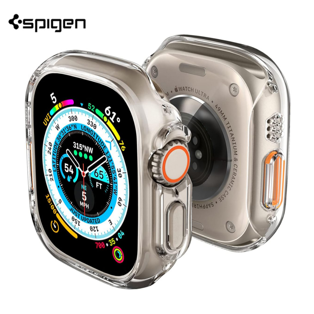 Spigen Transparent Clear Thin Fit Hard Case for iWatch Ultra 49mm 45mm ...