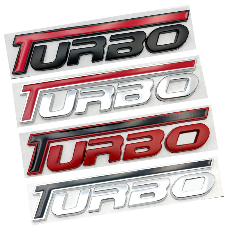 TURBO Car Sticker Metal Badge Silverado Emblem Body Trunk Decals For ...