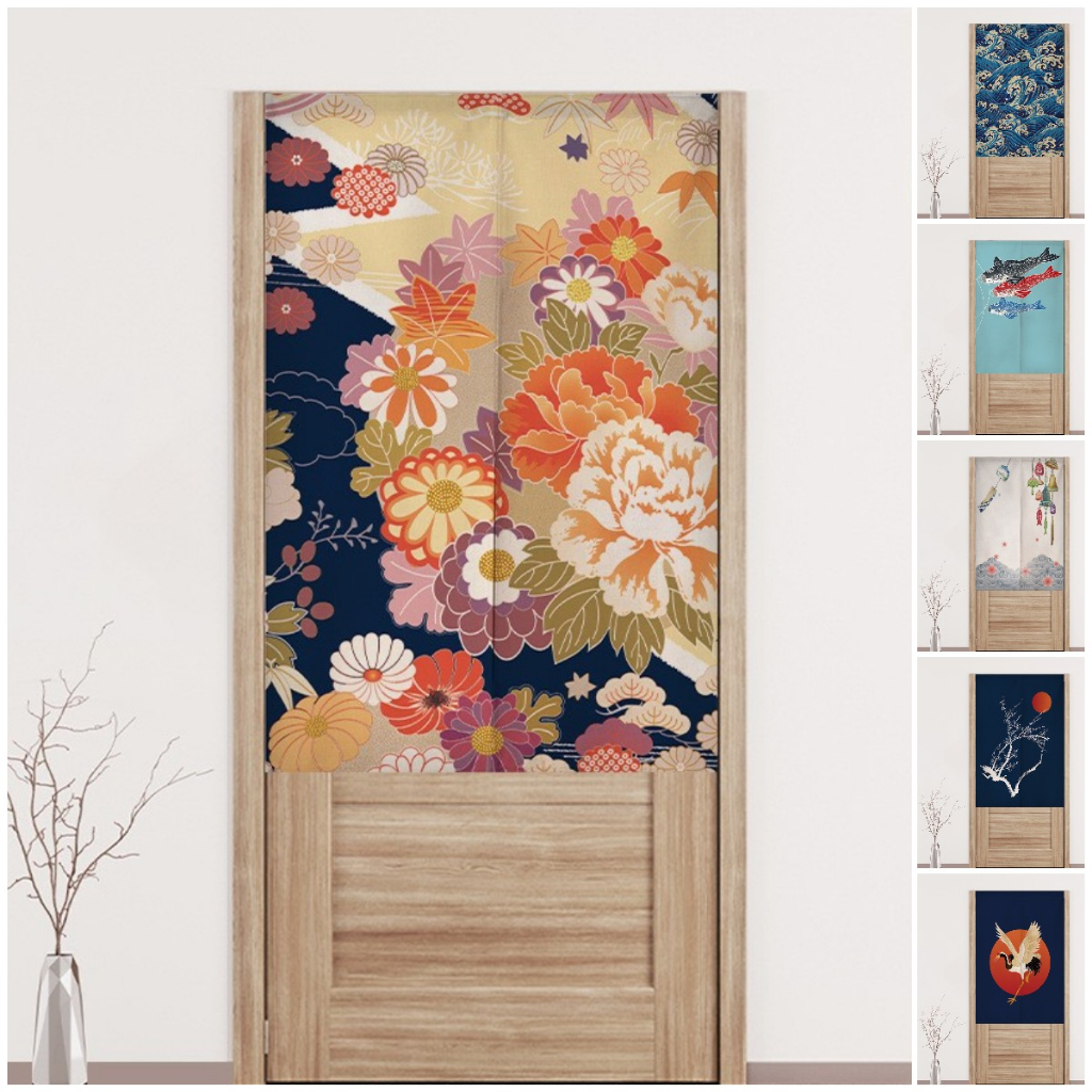 Japanese Style Door Curtain for Privacy Long Doorway Curtain for ...