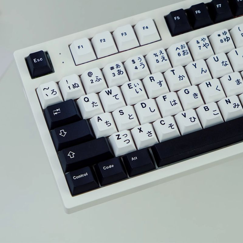 GMK Minimalist Black and White Japanese keycap 129 Keys Cherry Profile ...