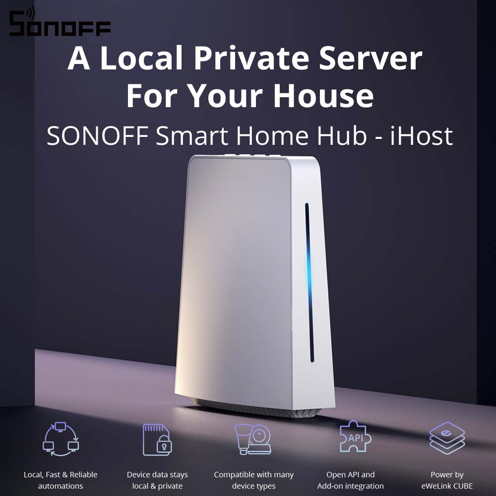 SONOFF iHost Smart Home Hub Zigbee Gateway Multi-mode Wifi LAN Wireless ...