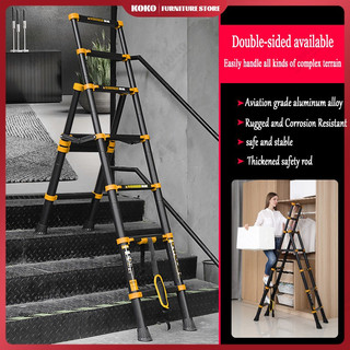 Aluminum alloy telescopic ladder folding ladder home indoor telescopic ...