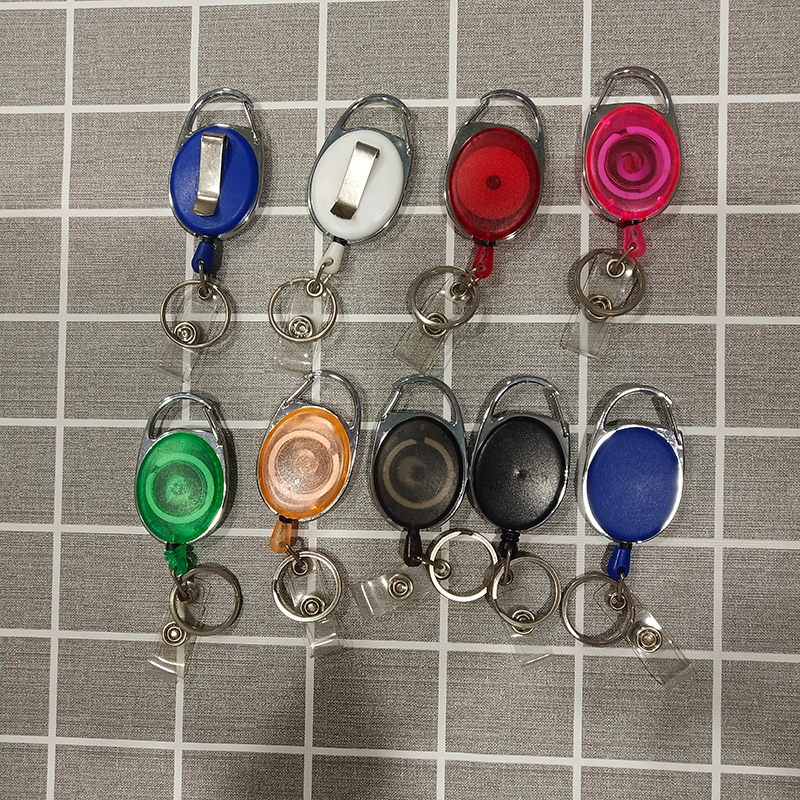 Office Lanyard Clip Keychain Name Tag Holder Keyring Id Card Key Ring ...