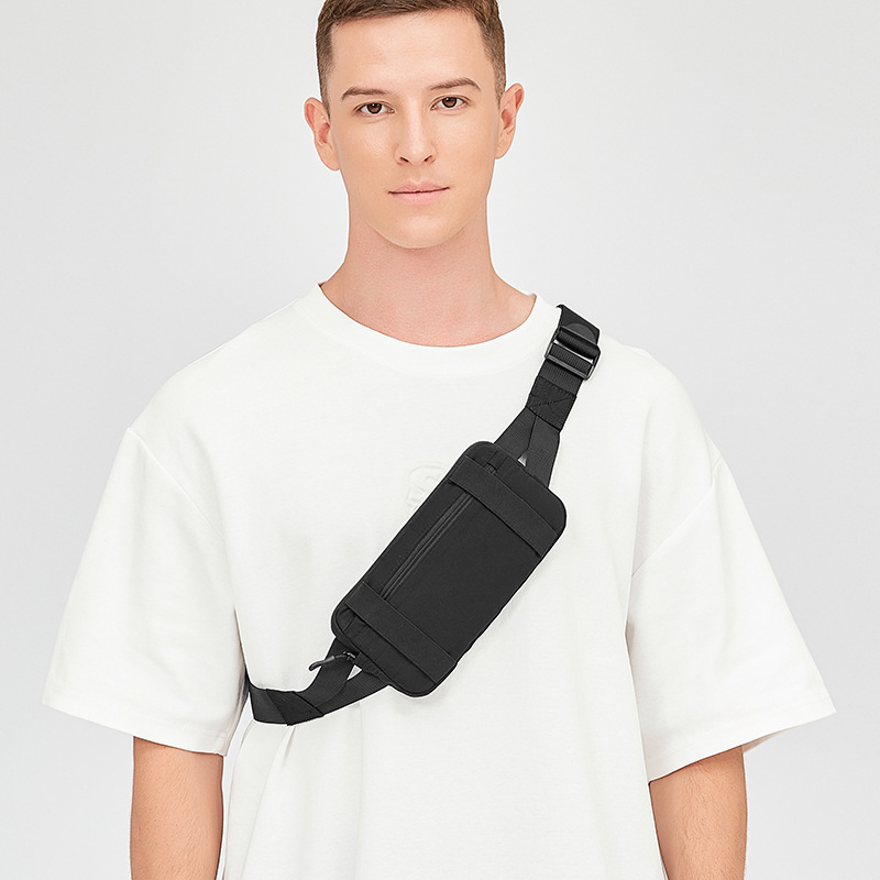 Men Sports Waist Bag Nylon Chest Bag Mini bag Running Riding Crossbody ...