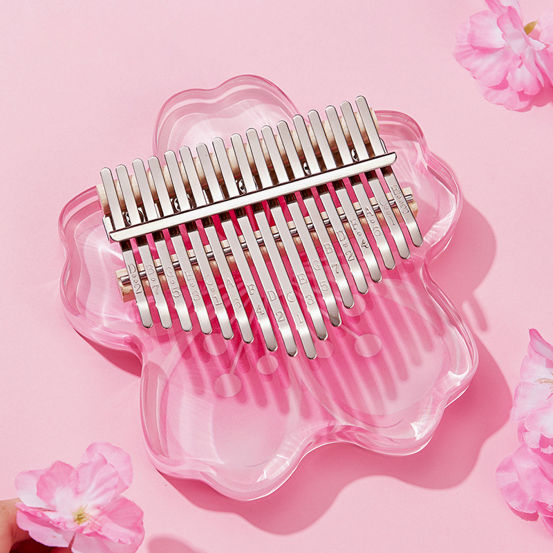 17/21 keys Kalimba Cherry Blossom acrylic Thumb Piano Acoustic Finger ...