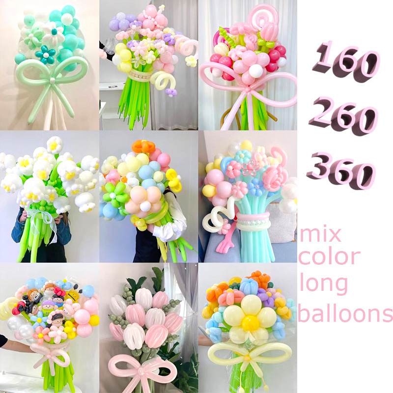 160/260/360 mixed-color long balloons High-quality long balloons ...