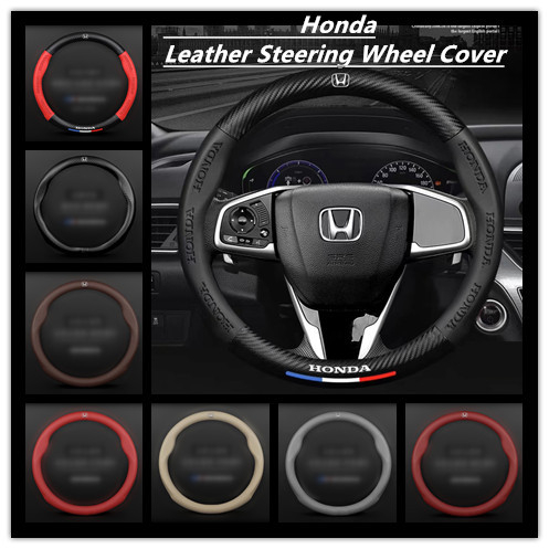 Honda car Carbon Fiber Leather Steering Wheel Cover Civic FC FD Jazz ...