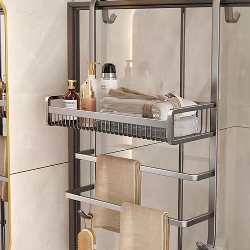 Over The Door Shower Caddy, Aluminum Hanging Shower Rack, No Drilling ...