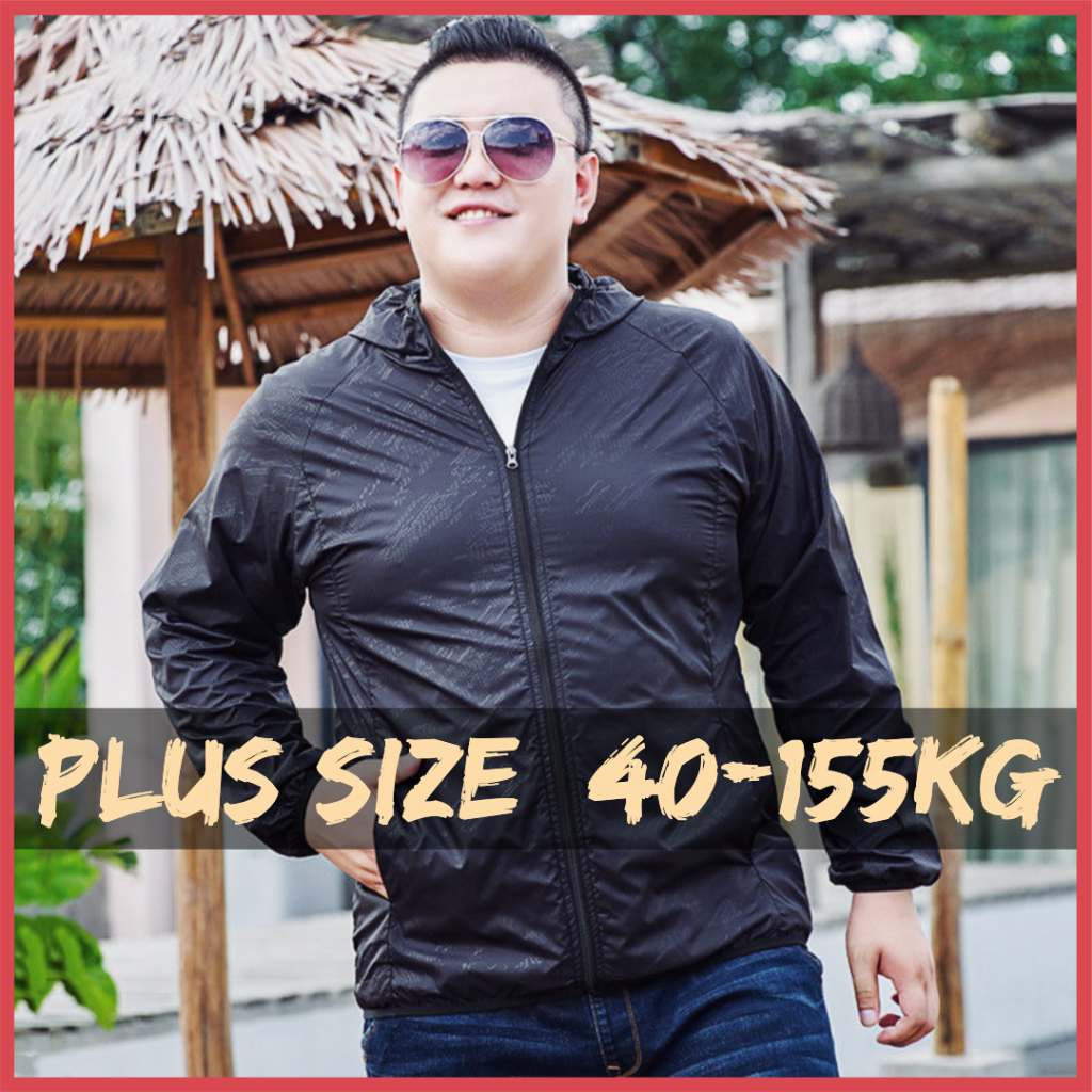 【Plus Size】40-155KG Men Oversized Casual Sun Protection Clothing ...