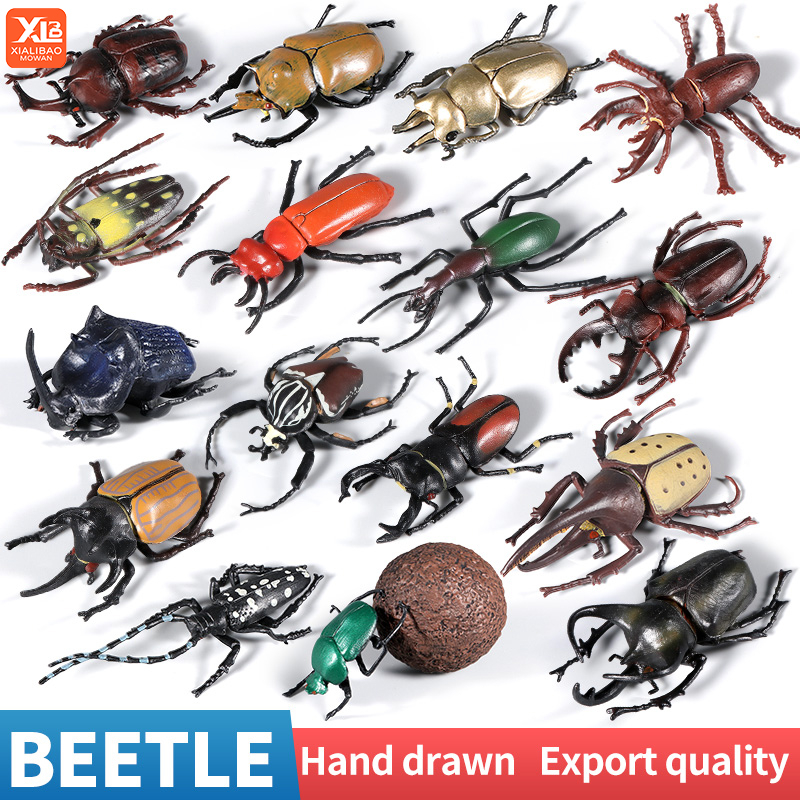 Simulated Insect Animals Model Longhornedbee Unicorn Beetle Action ...