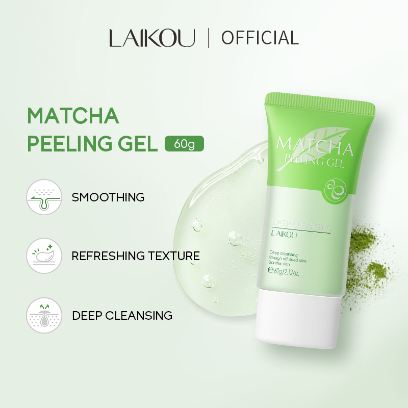 LAIKOU Matcha Exfoliating Peeling Gel 60g Facial Body Scrub ...