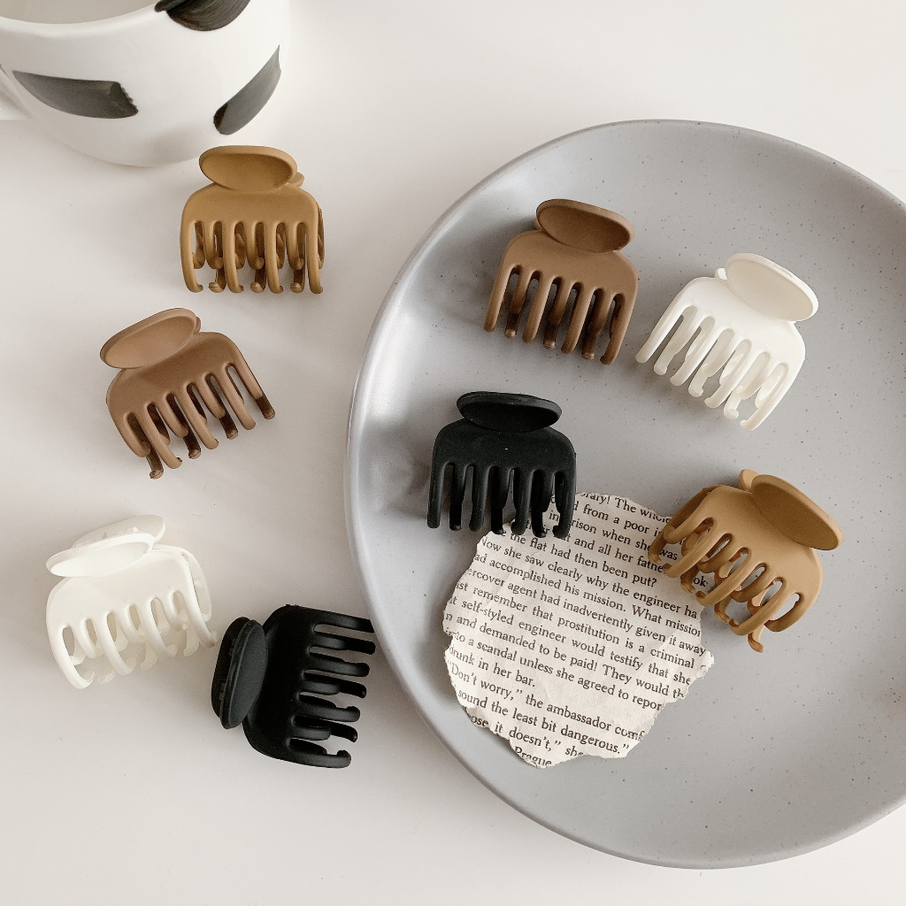 Milk Coffee Color Hair Clip For Women Girls Sweet Style Hair Tie High ...
