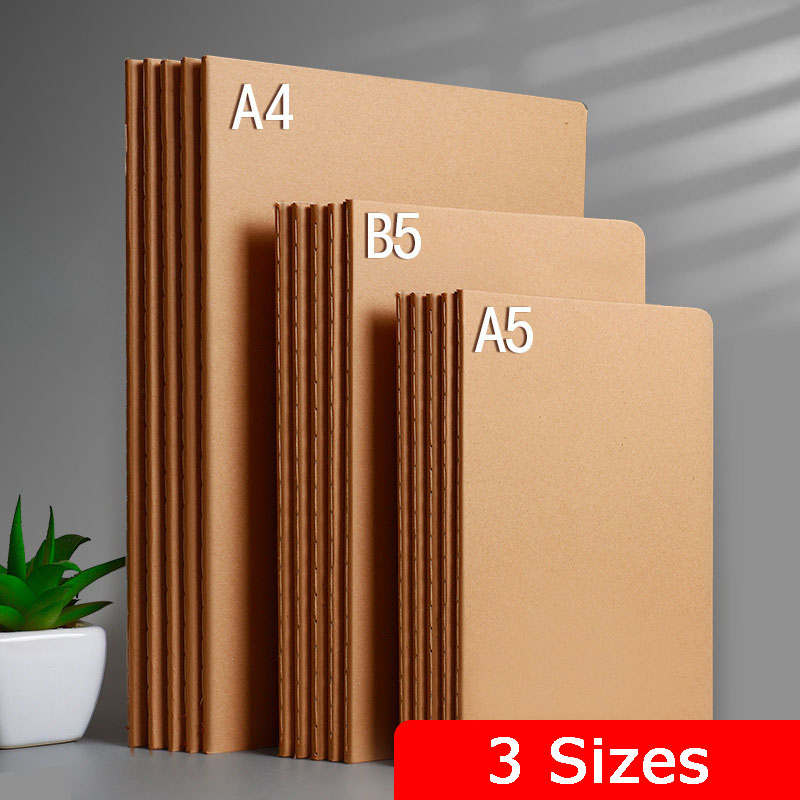 A5/B5 Notebook Kraft Paper Diary Book Chevron Simple Office 16K ...