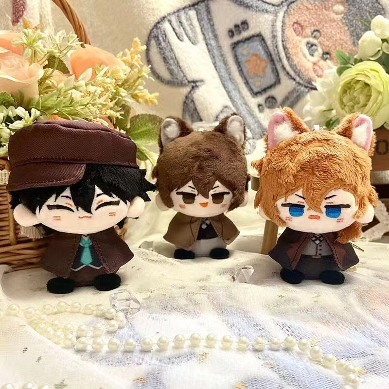 ZC 10cm Doll Bungo Stray Dogs Plush Dazai Osamu Edogawa Renpo Nakahara ...