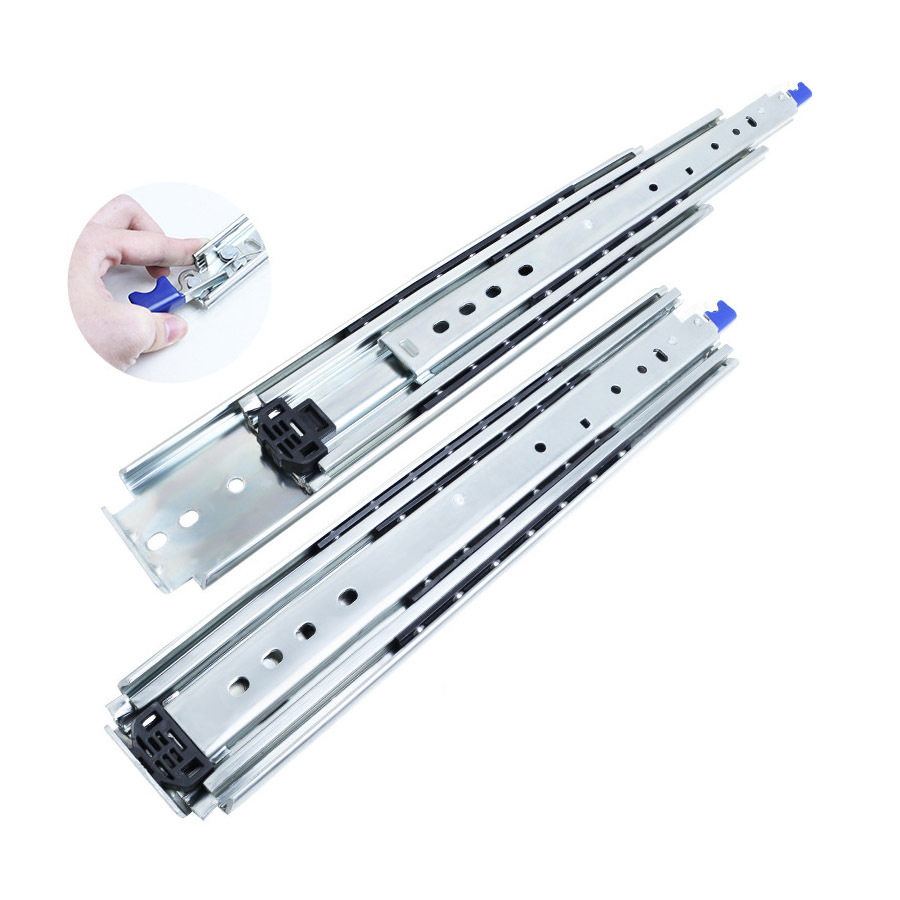 1 Pair Heavy Duty Drawer Slides with Lock Full Extension Ball Bearing ...