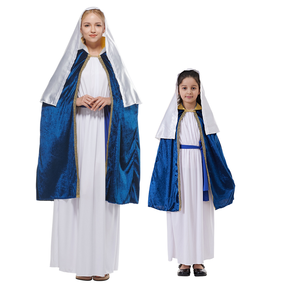 Fast Delivery Girls Virgin Mary Costume Kids Biblical Characters ...